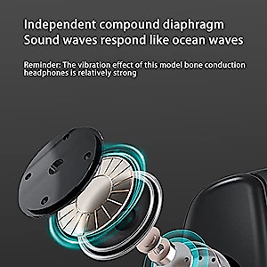 ESSONIO Bone Conduction Headphones Swimming Headphones Bluetooth IPX8 Waterproof Headphones, Built-in 32g Memory (Blue)