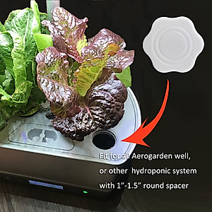 Plant Spacer Cover Compatible with Aerogarden Spacer Lid Cap for Indoor Hydroponic System Platform Spacers Kit (White 10 Pack)