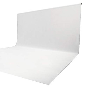 ISSUNTEX 10X12 ft Background Muslin Backdrop, Photo Studio, Collapsible High Density Screen for Video Photography and Television-White