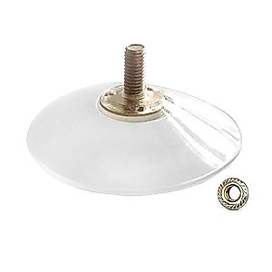 DANXQ 3.3" M8 Large High Transparency Long Screw Thread Strong Glass Suction Cup with Lock Nut,4 Piece/Pack