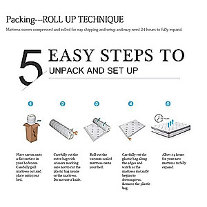 Jacia House Short Queen Mattress 11.4 Inches Pillow Top Pocket Spring Hybrid Mattress, Memory Foam Innerspring Firm Mattress -Bed in a Bag