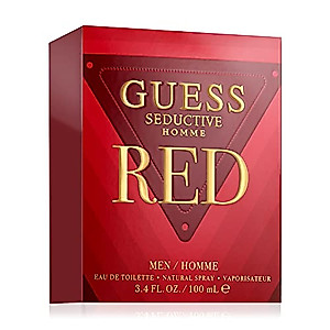 Guess Seductive Red Men/Homme Eau de Toilette Cologne Spray For Men, 3.4 Fl. Oz.