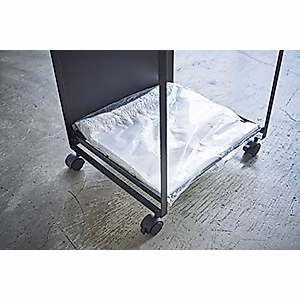 Yamazaki Home Tower Concealed Rolling Trash Sorter kitchen waste bins, One Size, Black