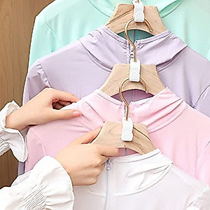 Clothes Hanger Connector Hooks 100PCS Mini Cascading Hanger Hooks Clothes Closet Cascading Connection Hooks Hanger Extender Clips Space Saving(White)