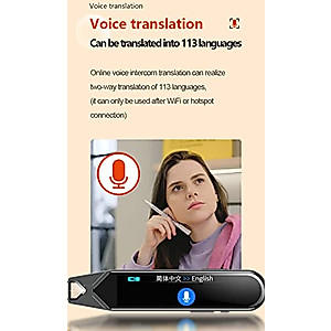 Language Translator with Camera, 5.0 LCD Touchscreen, Camera & Voice Translator, Translator Pen Scanner, OCR Reading Pen with Text to Speech, WiFi Connection, 112 Languages