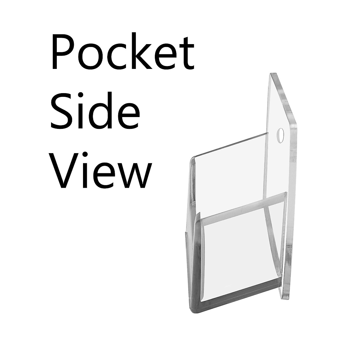 Wall Business Card Holder with Hanging Hardware for 3.5" x 2" Contact or Appointment Cards Trade Show Expos Real Estate Retail Stores 48 Pocket Clear Acrylic One Piece by Marketing