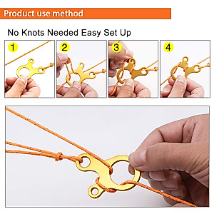 onewind Aluminum Alloy Guyline Cord Adjuster Tent Tensioners Rope Adjuster for Tent Hiking Camping 10Pack