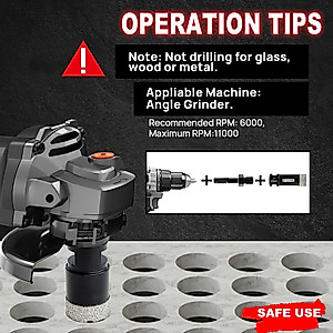 DT-DIATOOL Daimond Core Drill Bit 6 Inch Vaccum Brazed Hole Saw with 5/8"-11 thread Drilling for Procelain Tile Ceramic Stoneware Marble Granite Stone Brick