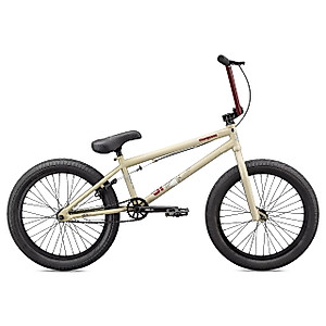 Mongoose Legion L80 Freestyle BMX Bike for Advanced-Level Riders, Adult Men Women, 4130 Chromoly Frame, and 20-Inch Wheels, Tan