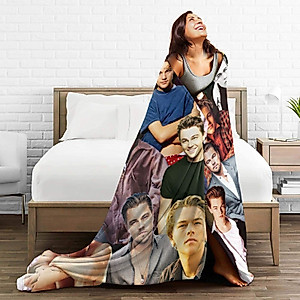 Blanket Leonardo Dicaprio Soft and Comfortable Wool Fleece Throw Blankets for Sofa Office car Camping Yoga Travel Home Decoration Cozy Plush Beach Blanket Gift