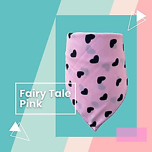 TPC Heart Series Girl Dog Bandana | 3 Pack | Double Stitched Soft Satin Fabric | Adjustable Fit | 3 Different Sizes | Machine Washable Dog Scarf and Bibs (Small)