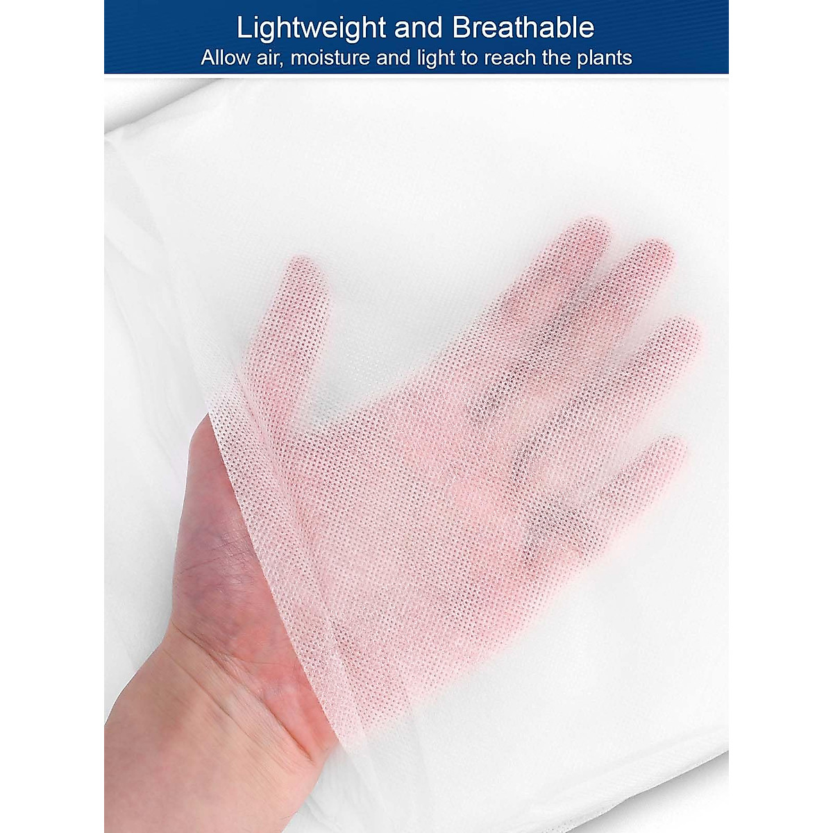 Homoda Plant Covers Freeze Protection Large, 60''W x 70''H Shrub Covers with Zipper and Drawstring, Frost Cloth for Winter, Outdoor Plant Blankets for Cold Weather