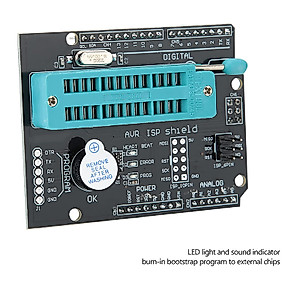 Programmer Expansion Board, AVR ISP Burning Burn Bootloader Module, with On-Board Buzzer and LED Indicator Light