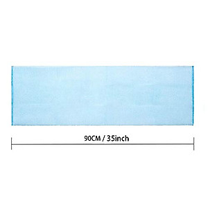 Exfoliating Washcloth Towel Japanese Washcloth Nylon Bath Wash Towel Korean Exfoliating Towel Beauty Washcloth Sponge Loofah Body Scrub Back Scrubber for Shower Cloth 3 Pack by ARCH&M (Blue x 3)