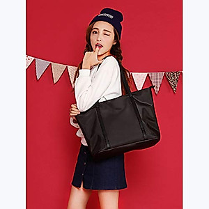 YALUXE Women's Oxford Nylon Large Capacity Work Tote Shoulder Bag