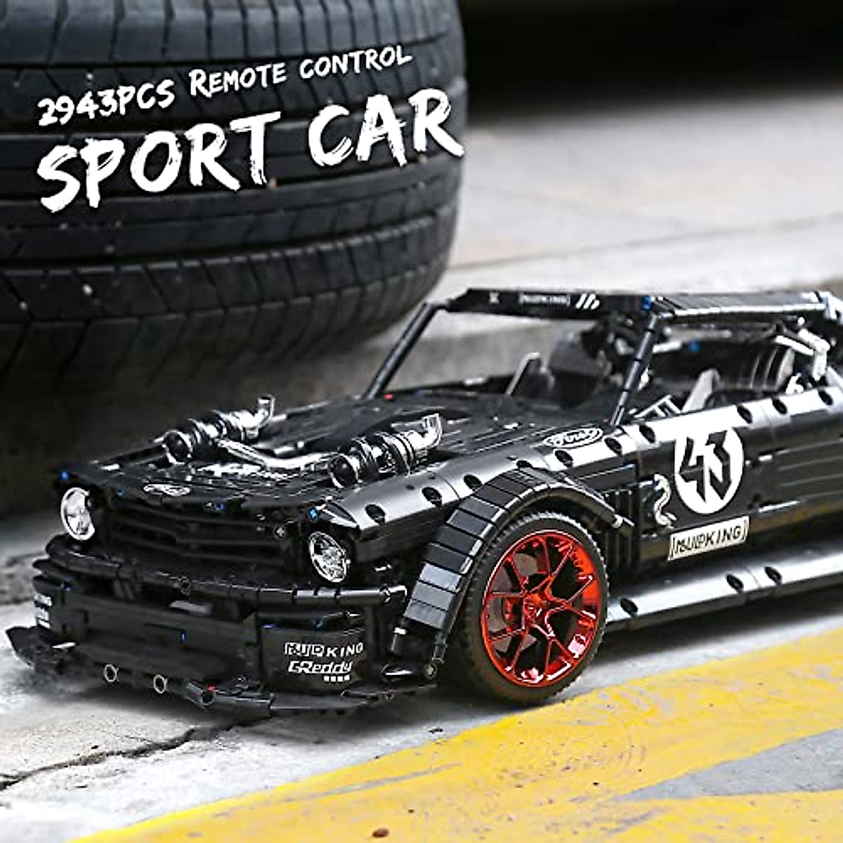 Mould King 13108N Mustang Car Building Kits, MOC Building Blocks Set to Build, Gift Toy for Kids Age 8+ /Adult Collections Enthusiasts(2943 Pieces, Static Versionl)