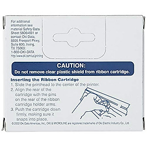 Okidata Black Nylon Ribbon for Microline 320/321 Printers -5/6-Inch x 2 Yards