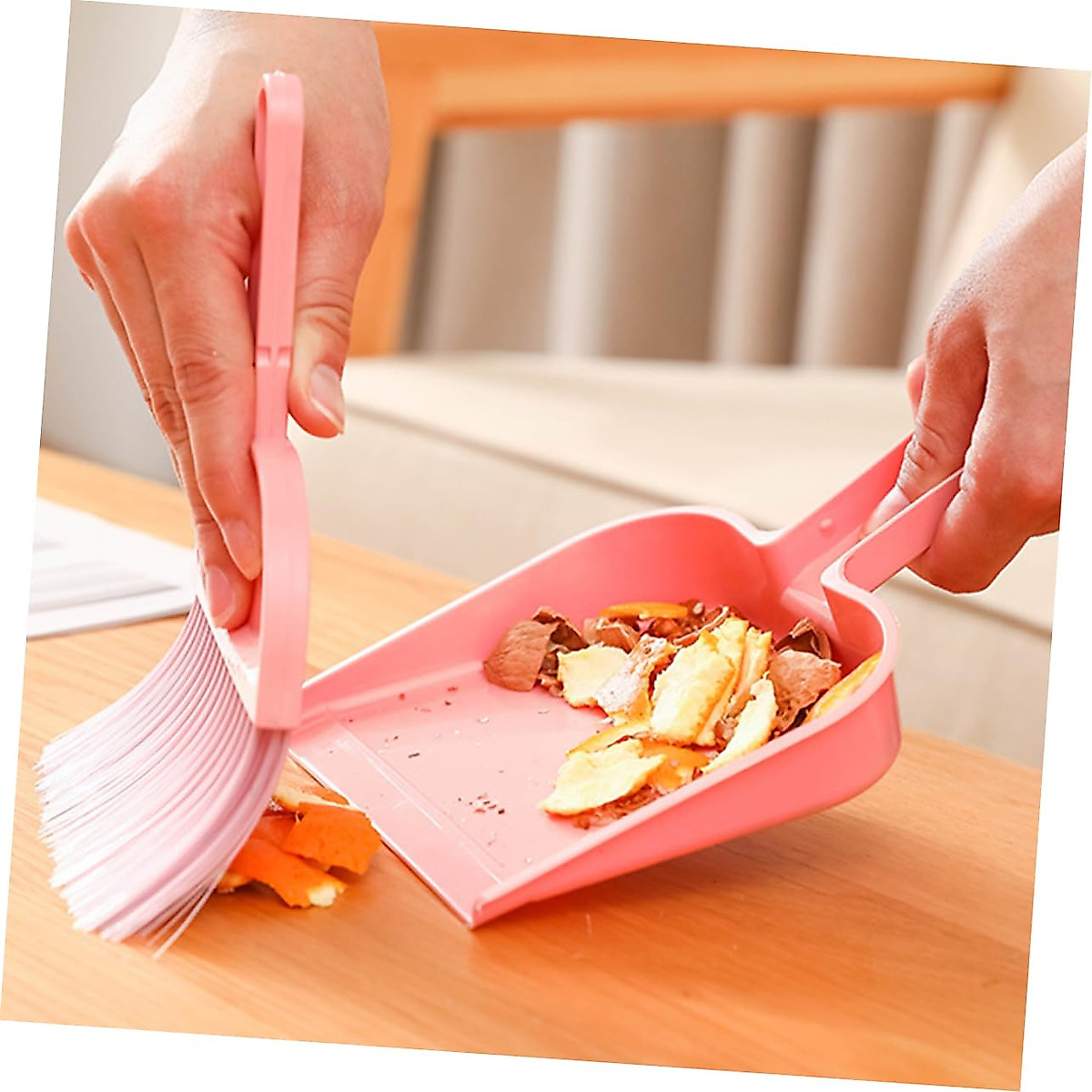 Amosfun 2 Set Mini Dustpan Mini Cleaning Brush Mini Cleaning Broom Small Hand Broom Hand Broom and Tiny Cleanning Whisk Broom Desk Cleaner Portapotty Mini Desktop Tiny Cleaning Broom Pp