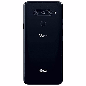 LG V40 ThinQ 64GB GSM Unlocked (AT&T/T-Mobile) 5-Camera Smartphone w/ 6.4 QHD+ Display - Aurora Black