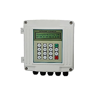 Flow Control Meter TUF-2000S Clamp On Type Liquid Water Flow Meters, Rate Fixed Wall-Mount Clip-On Digital Ultrasonic Flowmeter Used in Petroleum,Food, Etc. (Color : Host and TS-2-HT, Siz