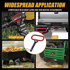 EilxMag Magnetic Hitch Pin, Lawn Mower Trailer Hitch Pins - Strong Heavy Duty Neodymium Magnet Trailer Gate Pin - for Utility Carts, Lawn Tractors, ATV - Simple One Handed Hook On & Off（2PCS）