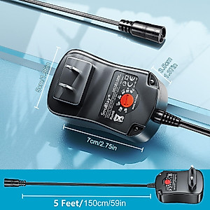 SoulBay 15W Universal AC Adapter 3V 4.5V 5V 6V 7.5V 9V 1500mA 12V 1250mA DC Switching Power Supply for CCTV Security IP Camera Keyboard Speaker Router Household Electronics, 12W Compatible