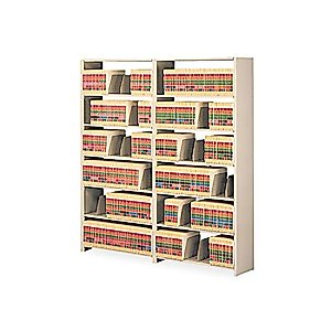 Tennsco 128848ACSD 48 by 12 by 88-Inch Snap-Together Open Shelving Steel 7-Shelf Closed Add-On Unit, Sand