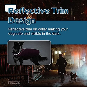 TEOZZO Dog Winter Coats - Waterproof Dog Snow Jackets Windproof Fleece Lined Dog Apparel Vest with Leash Hole Dog Cold Weather Coats for Large Dogs Navy X-Large