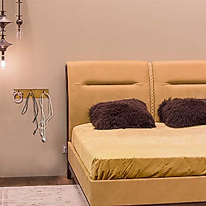 Picowe Key Holder for Wall Decorative, Adhesive Stainless Steel Key Hooks, Key Hanger Key Organizer for Wall, Towel Hook Coat Hanger for Kitchen Bathroom Mudroom Hallway Entryway(Three Rows,Golden)