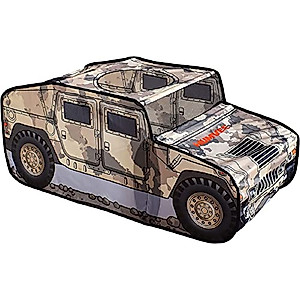 Sunny Days Entertainment Humvee Pop Up Tent - Children's Camo Pop Up Playhouse | Camouflaged Military Toy for Kids