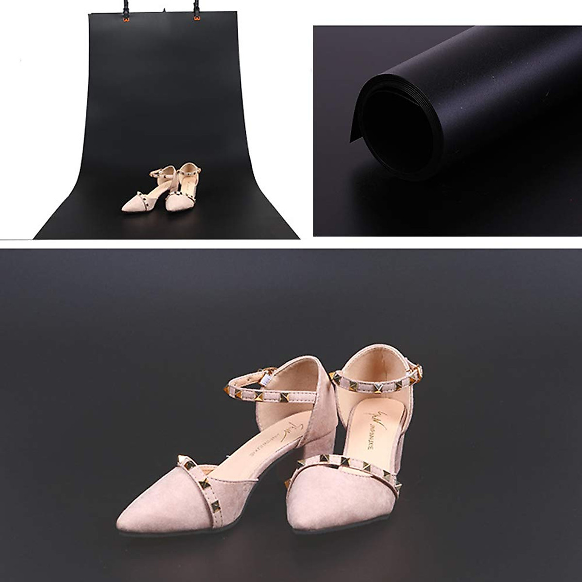 Meking 24x51 Inch PhotographyPVC Backdrop, Matte PVC Vinyl Seamless Background for Studio Photo Shooting, 4 Colors