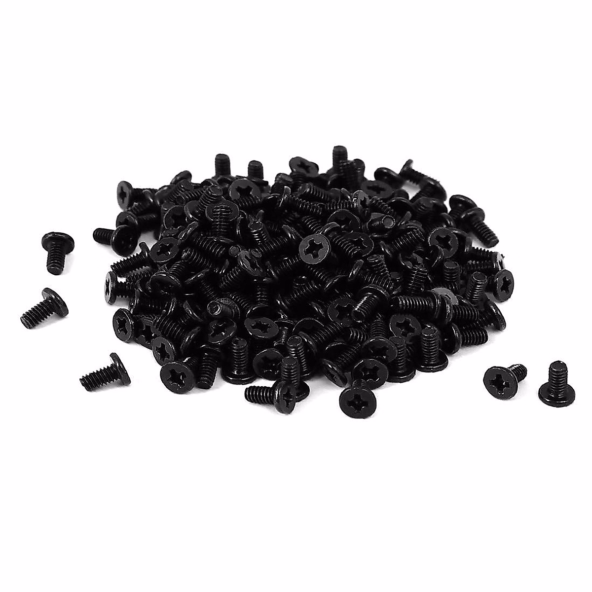 New Lon0167 CM2x4mm Black Featured Zinc Plated Phillips reliable efficacy Laptop Computer PC Repair Screw 200pcs(id:e7f 57 7c 38f)