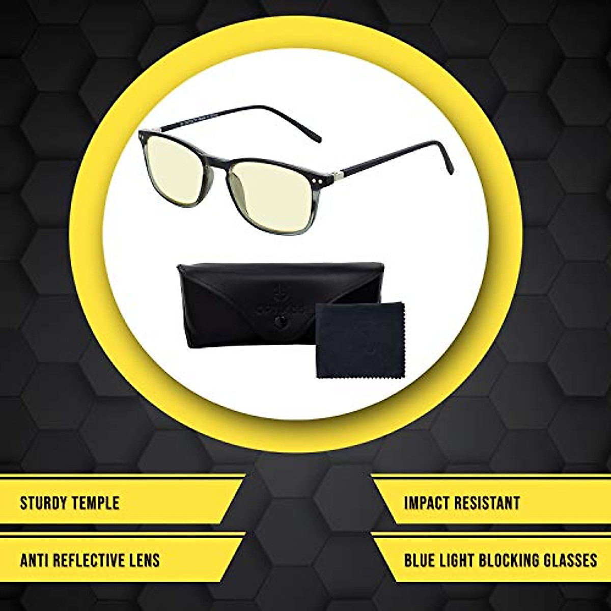 Optix 55 Computer Lens Reading Glasses-Reduce Screen & Monitor Glare-Case and Cloth