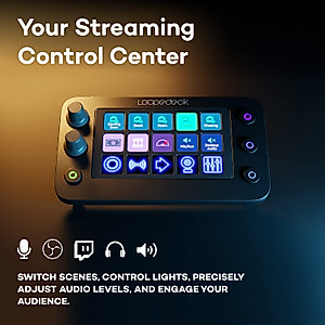 Loupedeck Live S - The Streaming Console for Desktop Productivity, Full Stream Control and Content Creation with Customizable LED Touchscreen Buttons, Dials and RGB Buttons, Works with PC and Mac