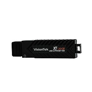 VisionTek XT 120 GB USB 3.0 Pocket SSD, Up to 445MB/s Read & 445 MB/s Write Speeds, Bootable Drive, TLC NAND, SMI Controller, Compatible with PS3/PS4 & Xbox One S/X (901238)