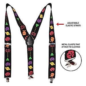 Arcade Suspenders (adjustable) Party Accessory (1 count) (1/Pkg)