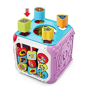 VTech Sort and Discovery Activity Cube (Frustration Free Packaging), Pink