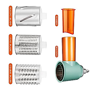 HOMER Slicer Shredder Attachment - Fits All Models of KitchenAid Stand Mixer - Premium Stainless Steel - Time-Saving Accessories for Cheese Grater(Light Green)