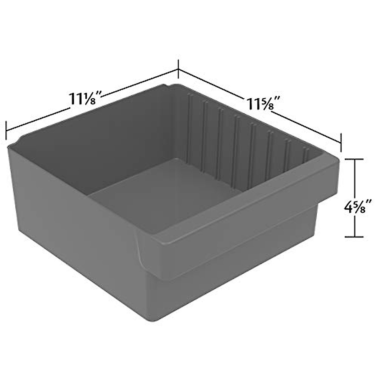 Akro-Mils 31112 AkroDrawer Stackable Plastic Storage Drawer Storage Bin, (11-5/8-Inch x 11-1/8-Inch x 4-5/8-Inch), Blue, (4-Pack)