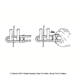 Sliding Cabinet Locks, U Shaped Baby Child Safety Locks, Baby & Child Proof Cupboard Drawer, Kitchen Cabinet Doors Knobs & Handles Baby Proofing Latch Lock 6pack