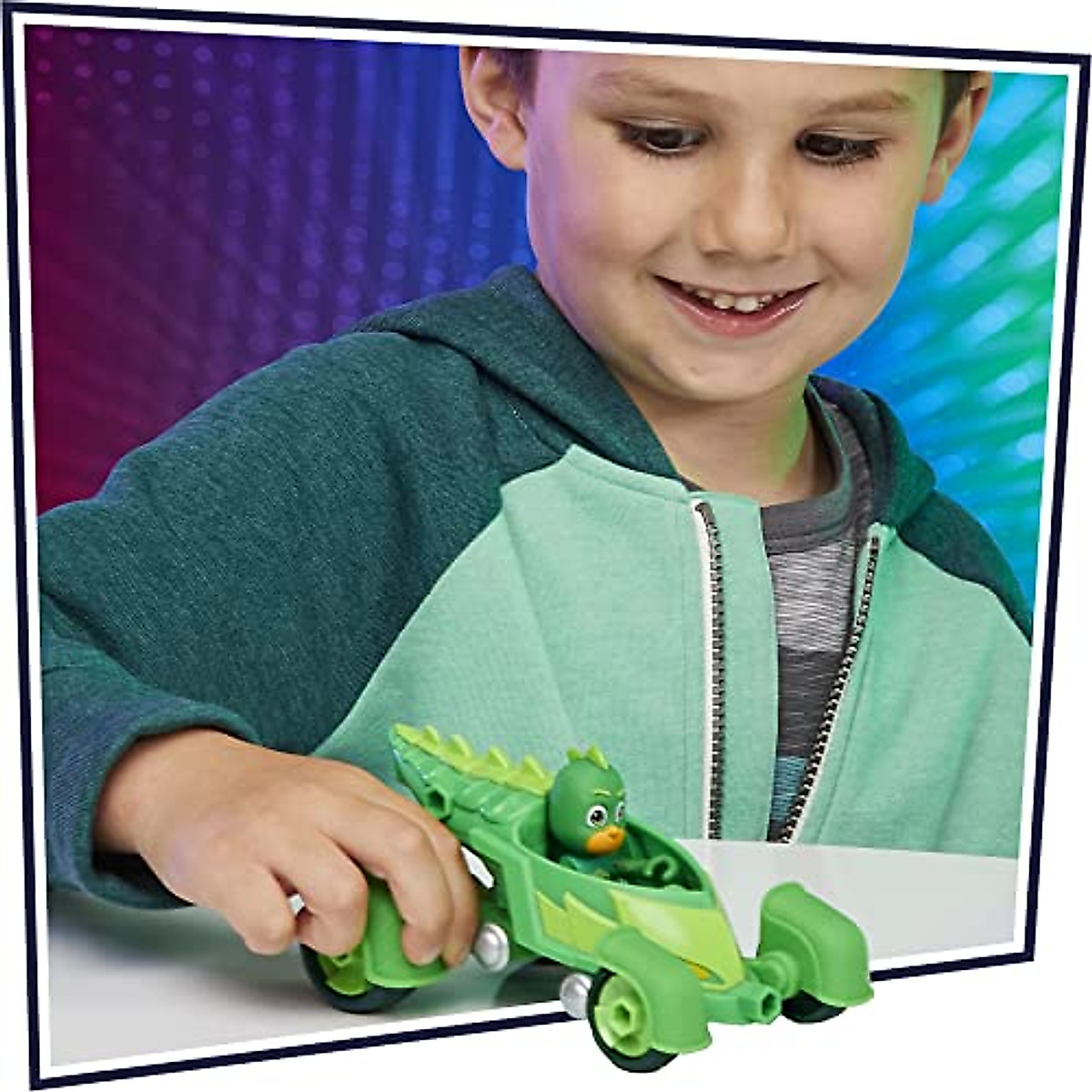 PJ Masks Gekko Power Pack Preschool Toy Set with 2 Action-Figures, Vehicle, Wristband, Costume Mask, Kids 3+ Years