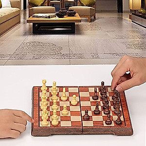 ColorGo Magnetic Travel Chess Set, Portable Mini Chess Board Game for Adults and Kids