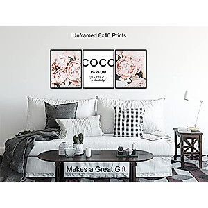 Fashion design Inspirational Quote - Glam Room Decor - Luxury Fashion Home Decor - Glamour Wall Art - Designer Wall Decor for Women - Elegant Couture Gift - Boho Poster Picture print Set