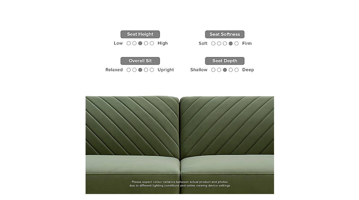 Mopio Futon Sofa Bed - Stylish Mid-Century Modern Couch in Olive Green