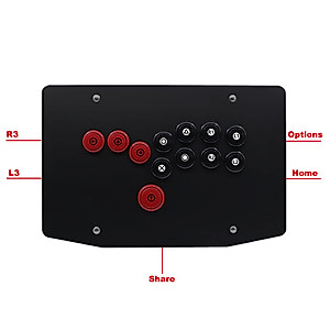 FightBox RAC-J500B-PS All Buttons Arcade Joystick Game Controller For PS4/PS3/PC Sanwa OBSF-24 30