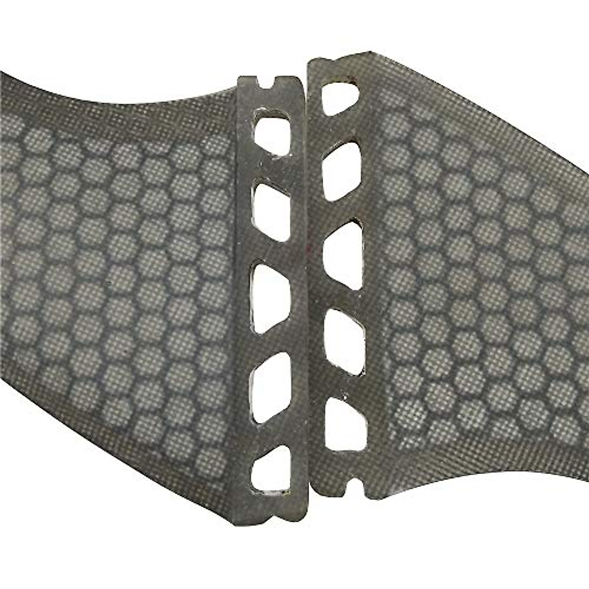 UPSURF Surfboard Tri Fin Single Tab L Size Fiberglass+Honeycomb G7 Thruster Set(White/Blue/Orange) (Grey G7)