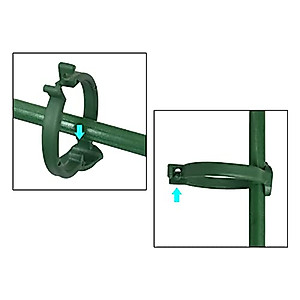 12 Inch Plant Support Stakes, with Adjustable Retaining Ring Green Plant Sticks Support Stakes for Indoor and Outdoor Plants,Flowers,Climbing(10Pcs)