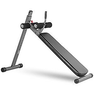 XMark Adjustable Decline Ab Workout Bench, Ergonomic, for Sit-Ups, Crunches, Abdominal Muscles Exercise, 12-Position XM-4416.1