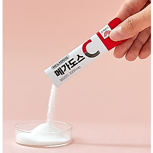 Megadose Vitamin C Powder 3000mg. 100 Count Single Serve Sticks. Pure High-Potency Immune Support No Additives No Artificial Ingredients. Fast Absorption, Antioxidant, Anti-Inflammatory, Non-GMO