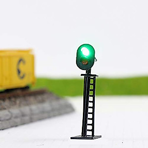 JTD05 5pcs Model Railway 2-Light Block Signal Green/Red N Scale 4.7cm 12V Led New